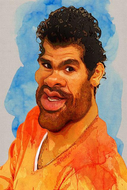 Caricature:Caricature of the French and Moroccan actor, comedian ...