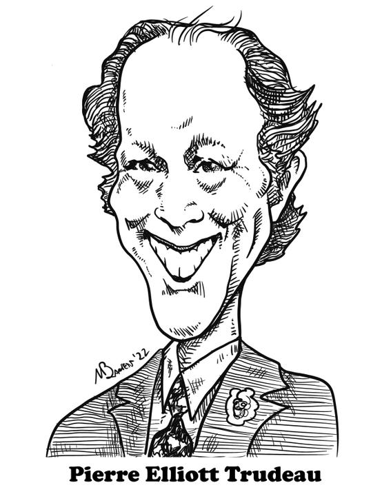 Caricature:Pierre Elliott Trudeau
