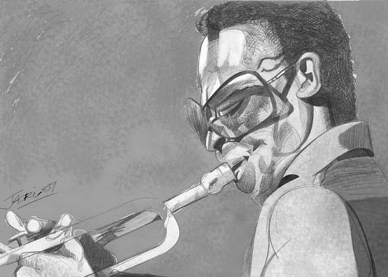 Caricature:MILES DAVIS