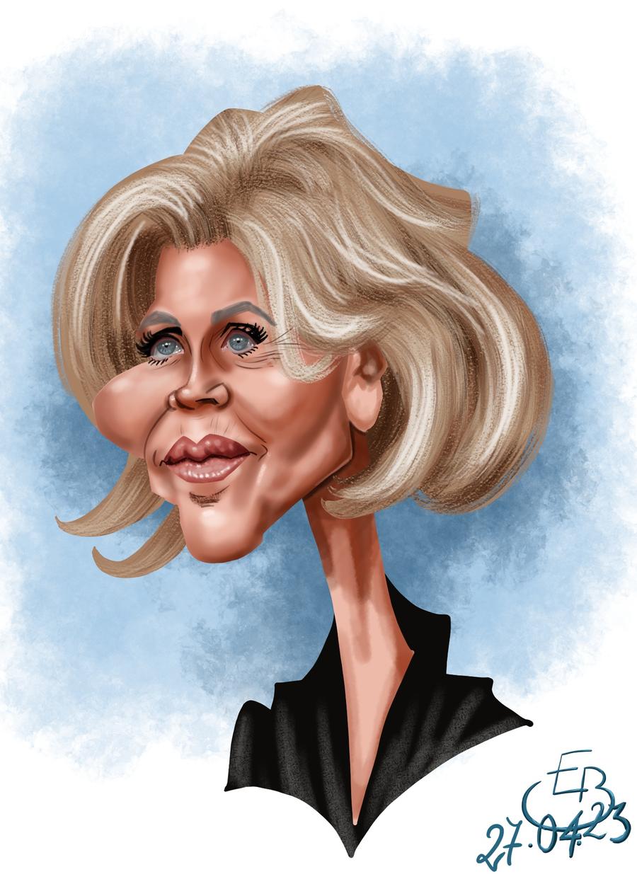 Caricature:Jane Fonda