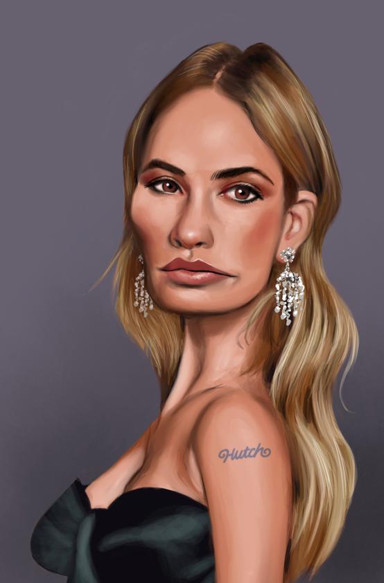 Caricature:Lily James