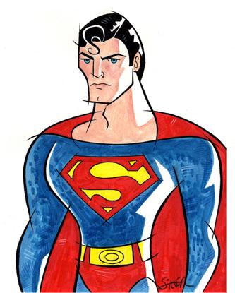 Caricature:superman christopher reeve