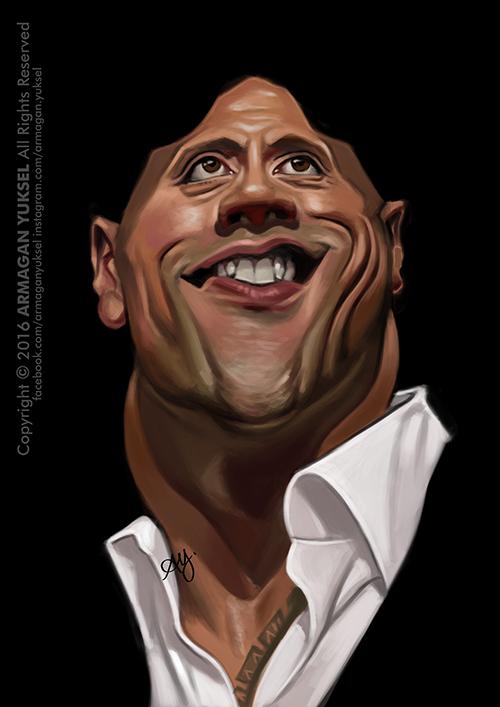 Caricature:The Rock...(Dwayne Johnson)