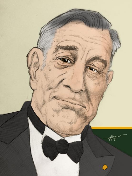 Caricature:Robert De Niro, in the new film Amsterdam, in the role of ...