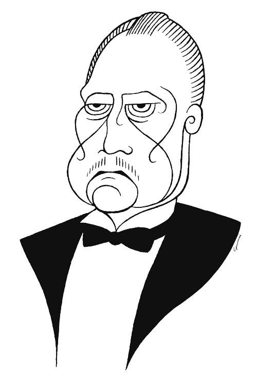 Caricature:Marlon Brando as Don Vito Corleone in 'The Godfather' (1972 ...